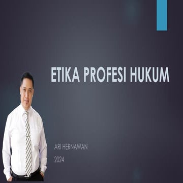 ETIKA PROFESI HUKUM...................... | PPT