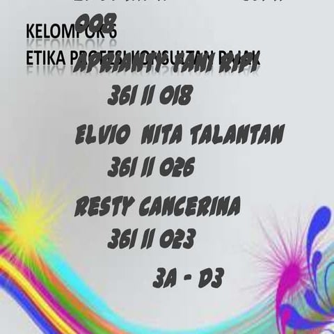 Etika profesi konsultan pajak | PPTX