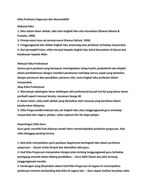 Profesion Keguruan. Makluman untuk Bakal Guru | PDF