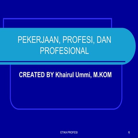 etika profesional | PPT