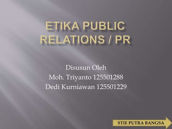 Public Relations Program Planning Sheet | PPT