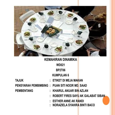 Etiket di meja makan | PPTX