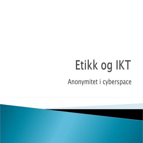 Etikk Og Ikt Del1 Inf107 | PPT