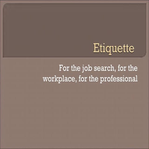 Office etiquette[1] | DOC