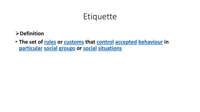 Professional etiquettes for Nurses | PDF