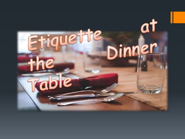 Restaurant manners | PPTX | Bars & Restaurants | Attractions