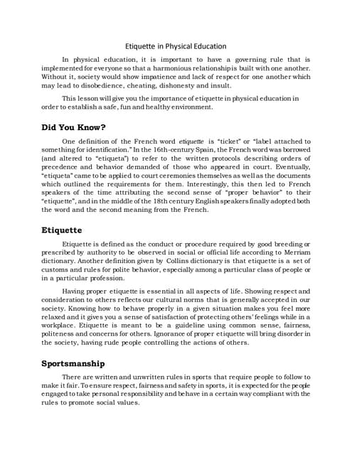 Proper Etiquette and Safety in the use of Facilities and Equipment.pptx ...