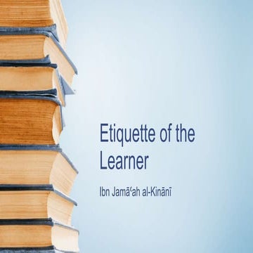 Etiquette of the Learner course 2 for all learners | PPTX