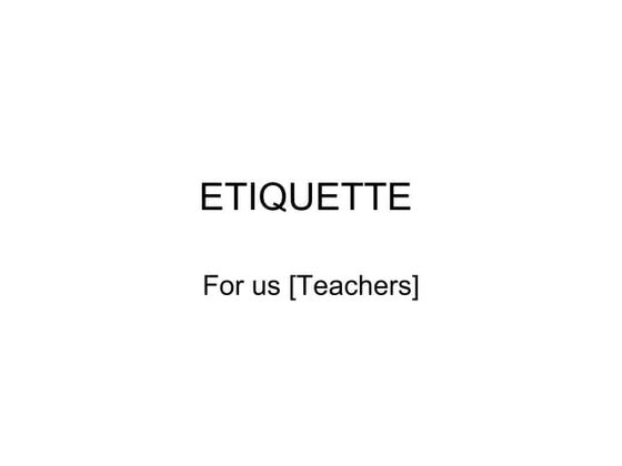 Email Etiquette PPT | PDF