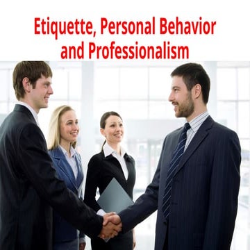 Workplace etiquette & manners | PPTX