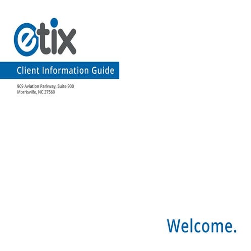 Etix Client Information Guide | PDF