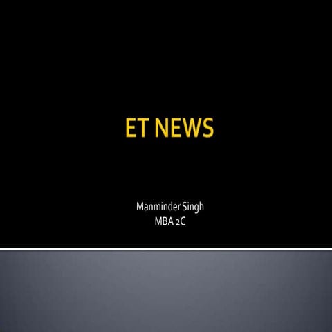 Et news 10 oct 2010 | PPT