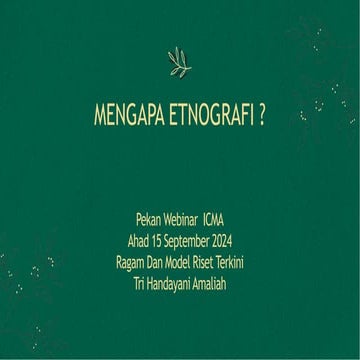 Etnografi presentasi | PPTX