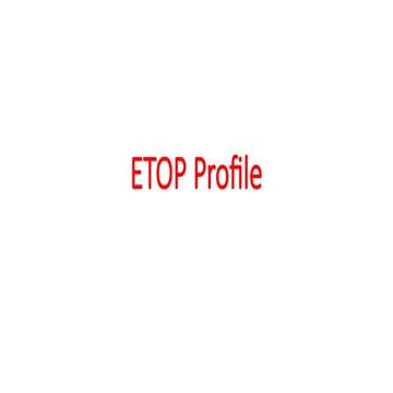 Environmental Threat Opportunity Profile (ETOP) | PPTX