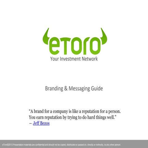 eToro branding & messaging guide | PPT