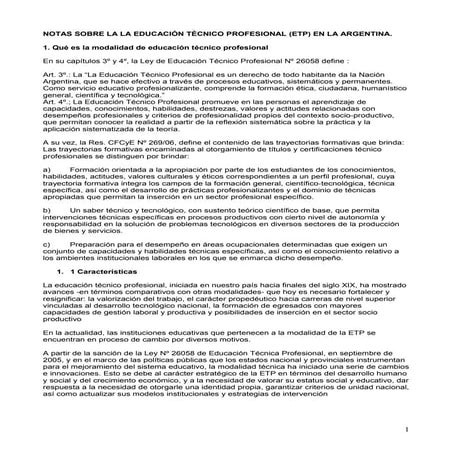 ETP en la argentina | DOC