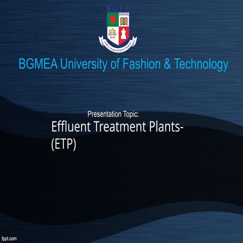 ETP- Effluent Treatment Plant | PPTX