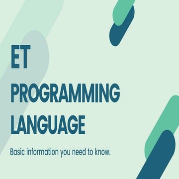 Max Base Et Programming Language Ppt