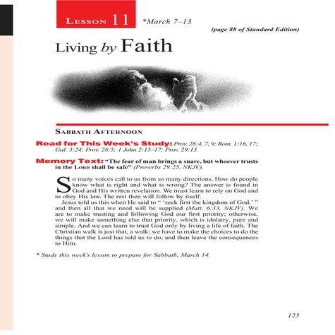 Lesson 11 | Living by faith | Sabbath School | PDF