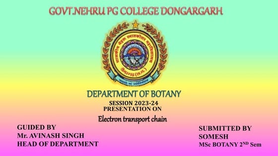 Electron Transport Chain ETC | PPTX | Chemistry | Science