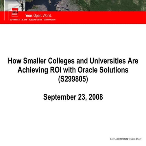 Oracle Higher Education Solutions | PPT