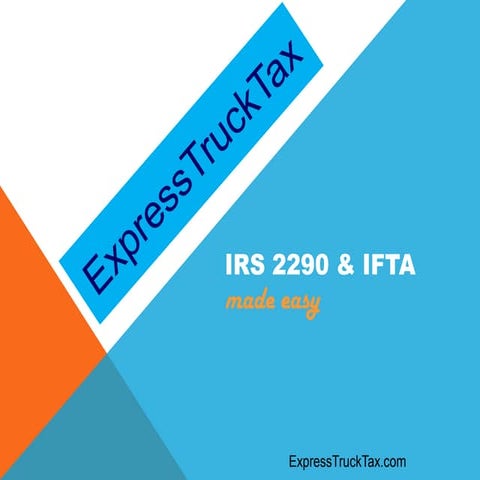 E-File IRS Form 2290 with ExpressTruckTax.com | Personal Taxes ...