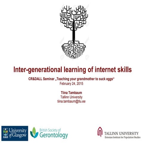 Inter-generational learning of internet skills | PPT