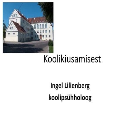 Ettekanne koolikiusamisest | PPTX