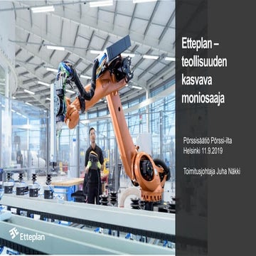 Etteplan Pörssi-ilta Helsinki 11.09.2019