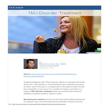 TMJ Disorder Treatment | PDF
