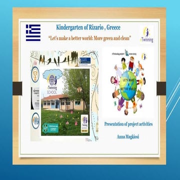 "Let's make a better world:more green and clean" | PPT