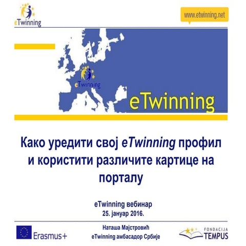 E twinning webinar - etwinning live Nataša Majstrović | PPT