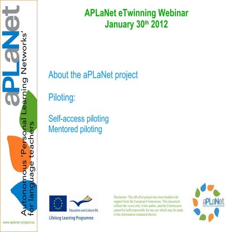 Introduction to the aPLaNet EU project | PPT