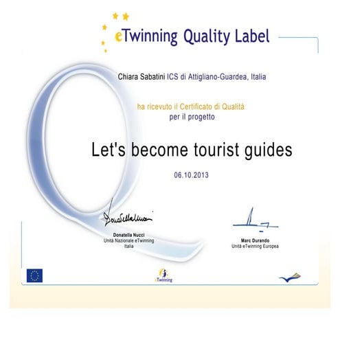 Etw qualitylabel 58924_itLet's become tourist guides" QL | PPT