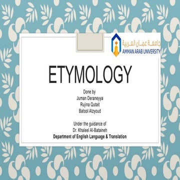 Etymology | PPTX