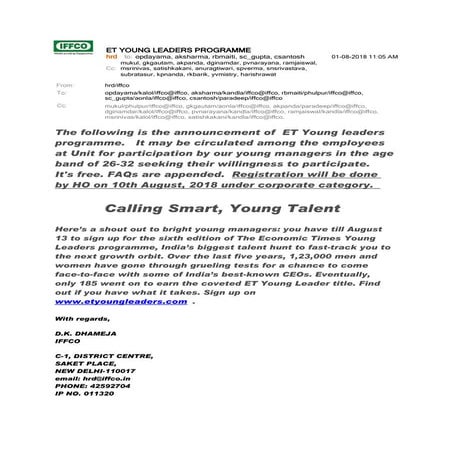 Et young leaders programme | PDF