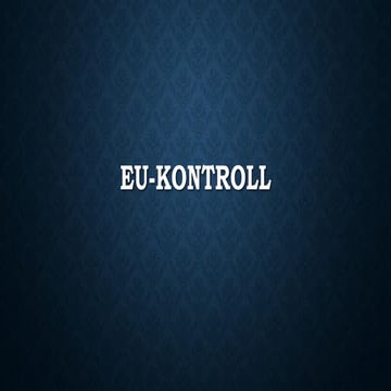 Eu kontroll | PDF