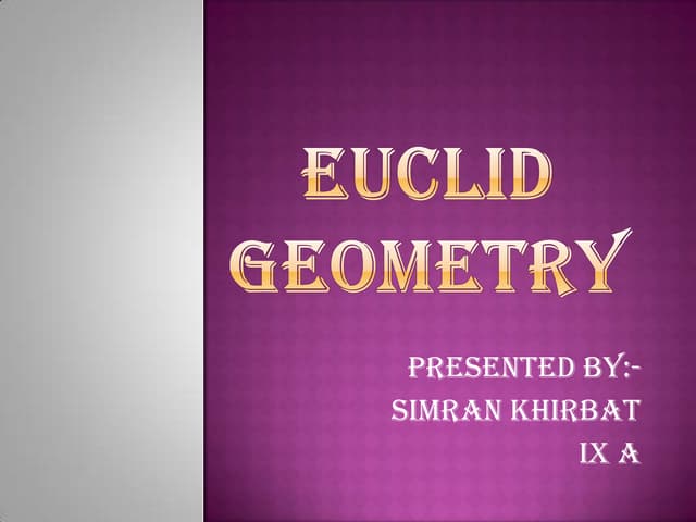 Pappus Geometry as one type of Finite Geometry | PPTX
