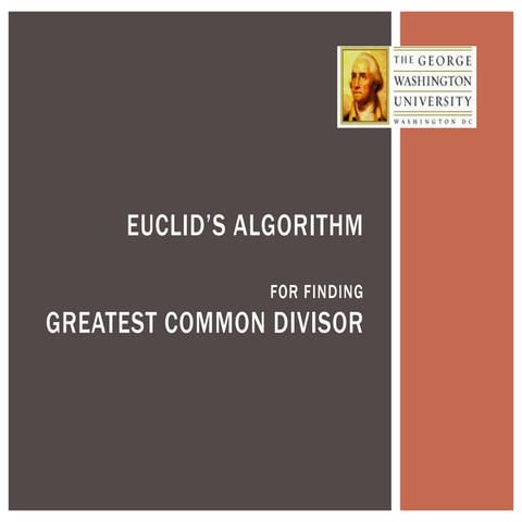 Euclid S Algorithm For Greatest Common Divisor Time Complexity Analysis Ppt