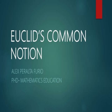 Euclid’s common notion | PPTX