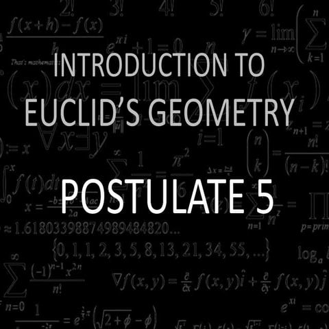 Euclid's geometry | PPTX