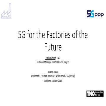EuCNC 2018 5g for factories of the future | PPT