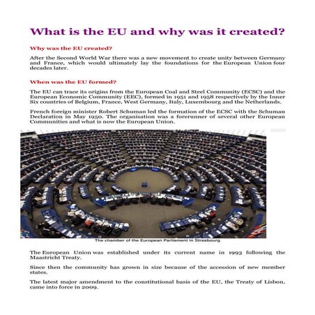 Eu creation | PDF