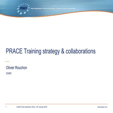 PRACE Training strategy and collaborations | PDF