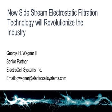New Side Stream Electrostatic Water Treatment | PPT