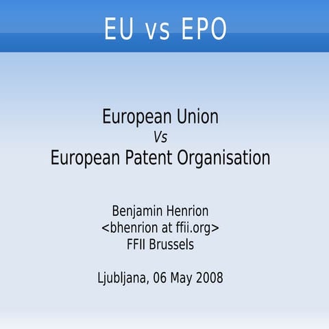 Euepo | ODP | Political Issues & policy | Politics