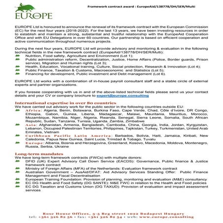 Framework contract award | PDF