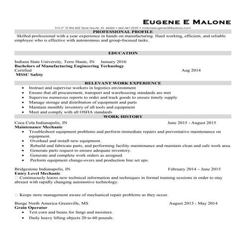 Elijah's Updated Resume!! | RTF