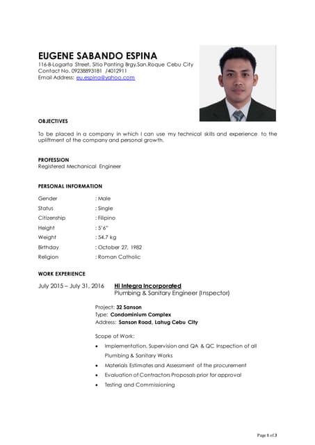 Michael B. Nepomuceno Resume 2015 | PDF