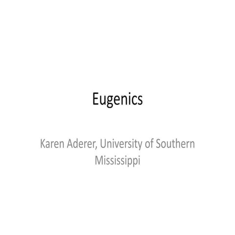 Eugenics, Euthenics & Euphenics | PPT